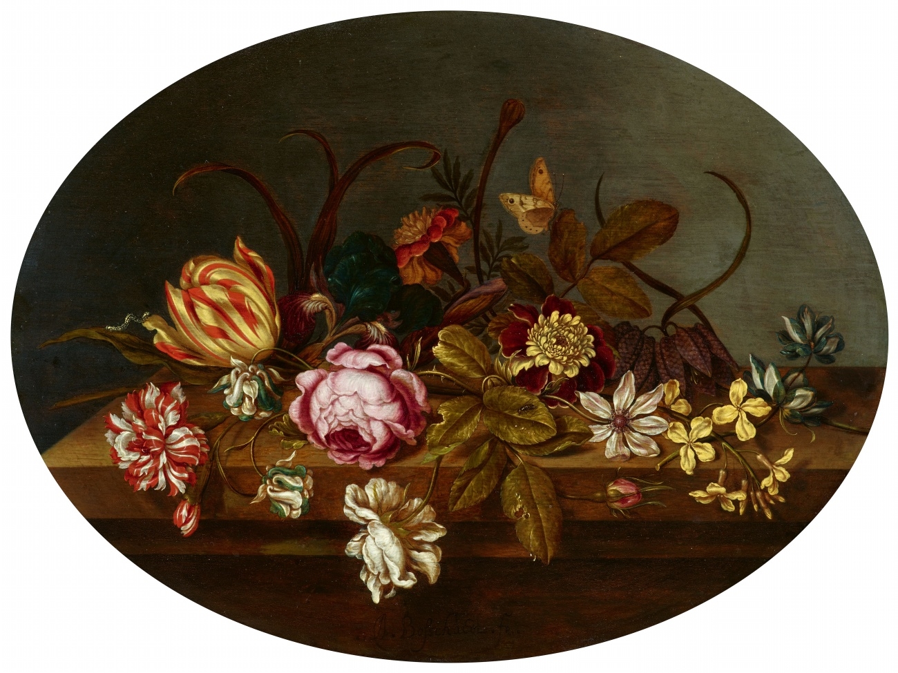 Ambrosius Bosschaert the Younger | A still life of flowers in a glass ...