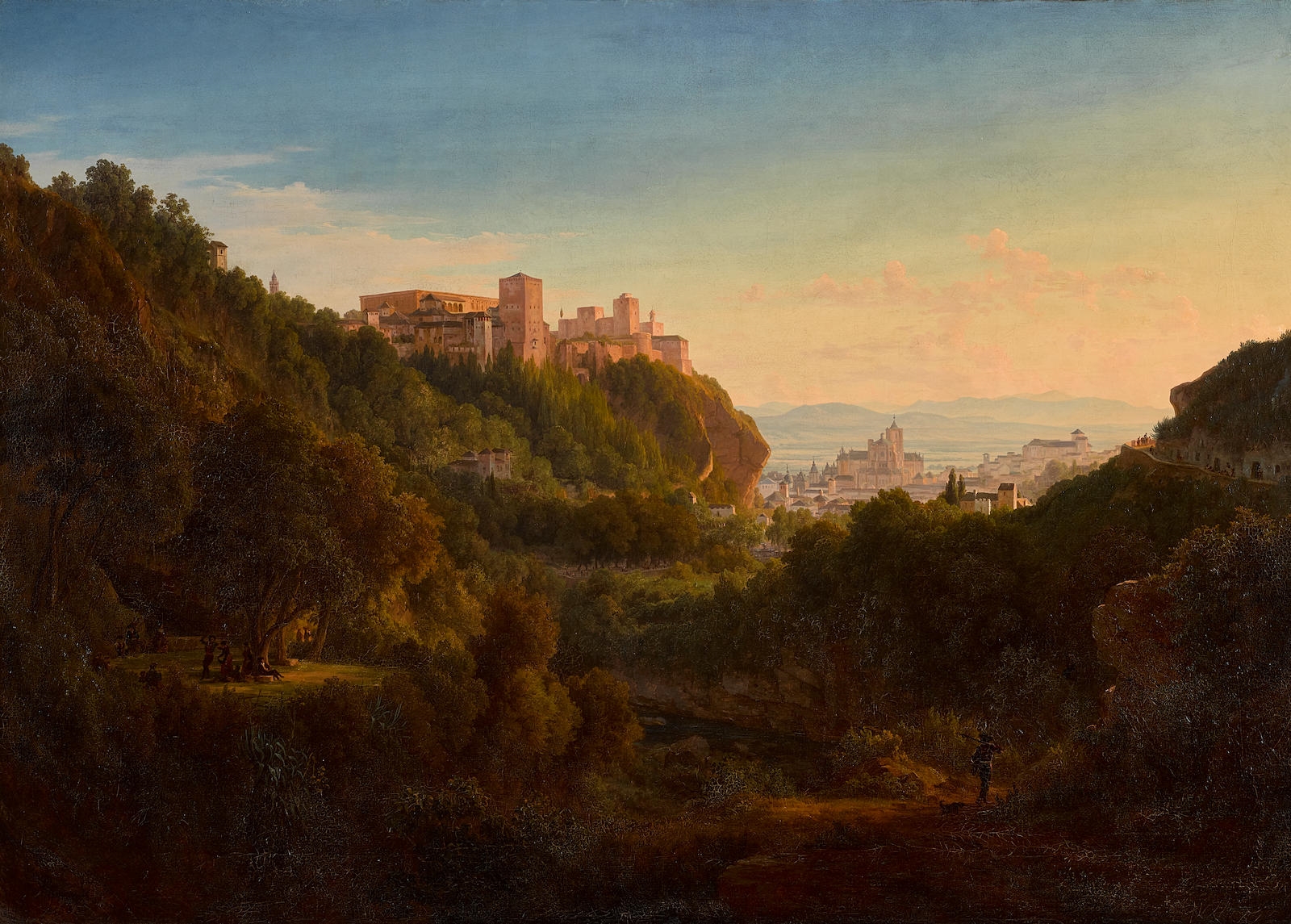 Gustav Friedrich Papperitz | a capriccio of an italianate landscape ...