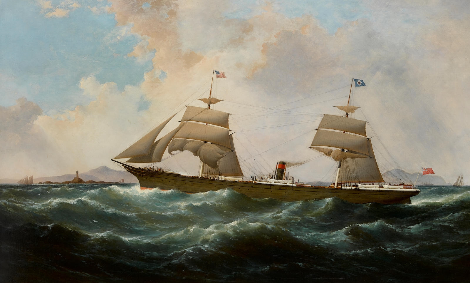 Samuel Walters | The Guion Line's Manhattan outward bound for Liverpool ...