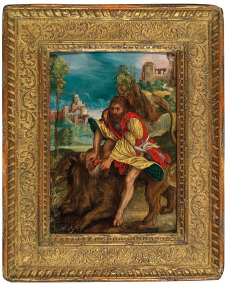 Dürer Albrecht | Samson rending the Lion, | MutualArt