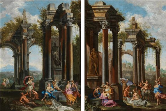 Alberto Carlieri | Capricci of ruins with figures: An Allegory of ...