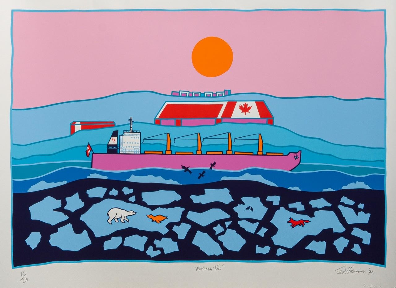 Ted Harrison | Northern Trio (1995) | MutualArt