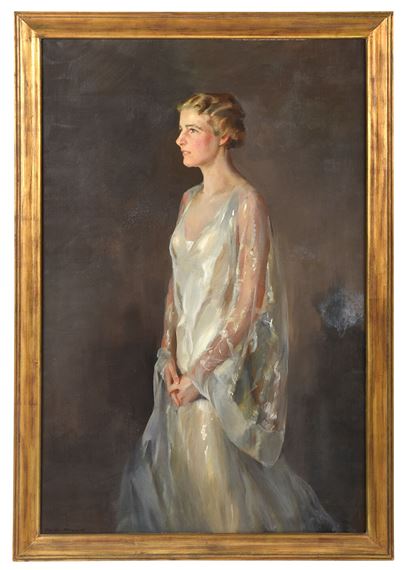 Ben Ali Haggin | Portrait of Ellen H. Farnsworth Loomis | MutualArt