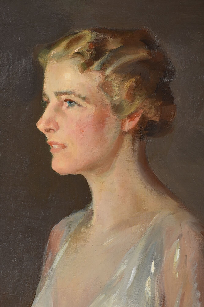 Ben Ali Haggin | Portrait of Ellen H. Farnsworth Loomis | MutualArt