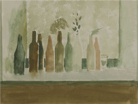 David Tindle | Bottles on a window ledge | MutualArt