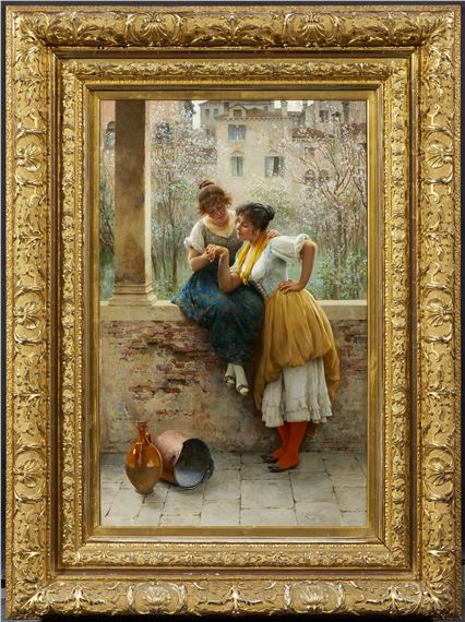 Eugene de Blaas | Two Venetian Women. (1896) | MutualArt