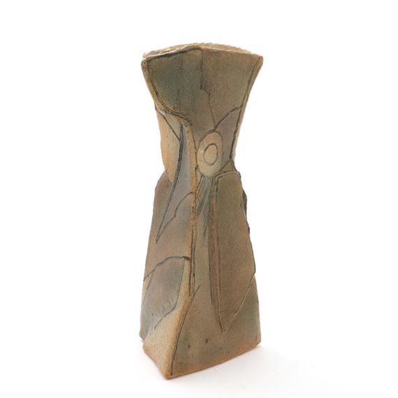 Sten Lykke Madsen | A sculptural stoneware vase modelled in three-sided ...