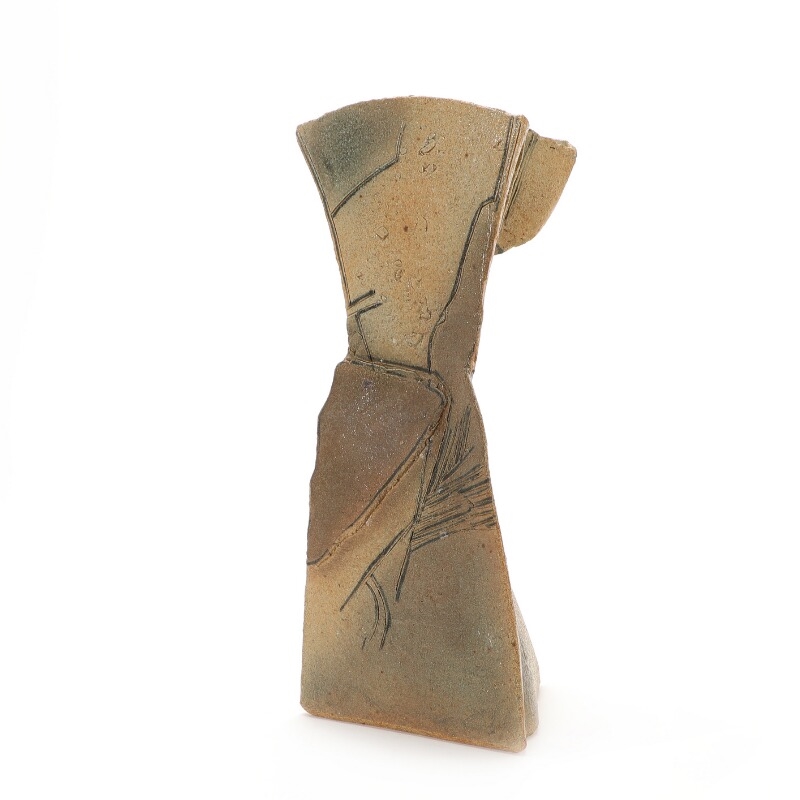 Sten Lykke Madsen | A sculptural stoneware vase modelled in three-sided ...
