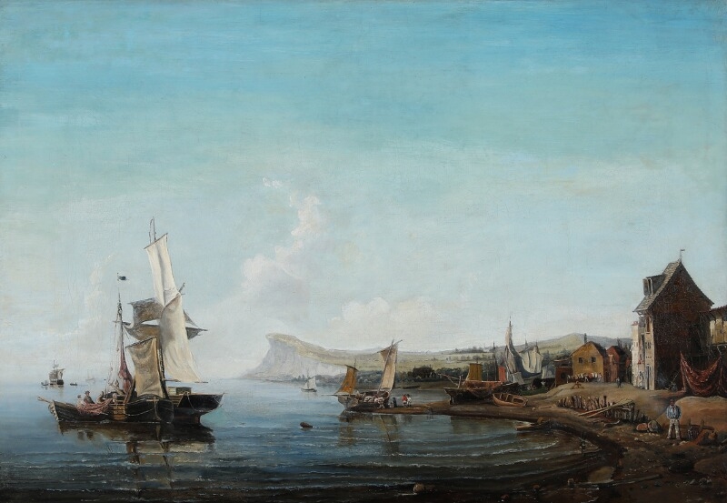 Christian Blache | Coastal scenery with ships | MutualArt