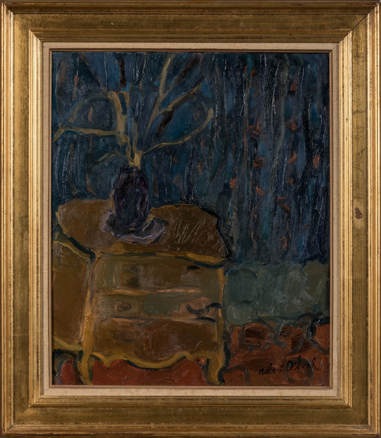 Robert Delval | LA COMMODE SUR FOND BLEU (1976) | MutualArt