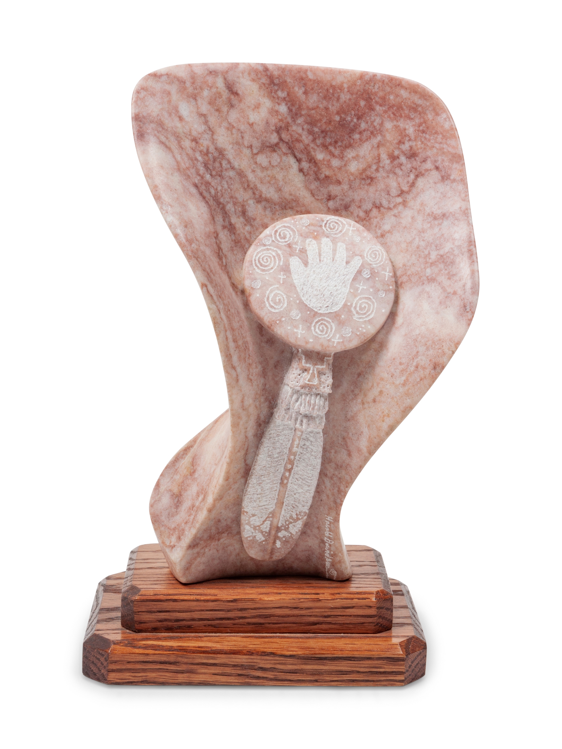 Harold Davidson | Alabaster Eagle and Buffalo Sculptures | MutualArt