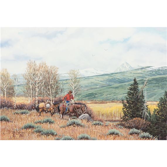 Dustin Lyon | Untitled, man on horseback (1982) | MutualArt