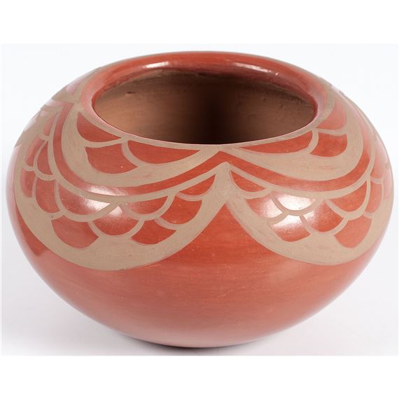 Blue Corn | Redware Pottery Bowl (20th Century) | MutualArt