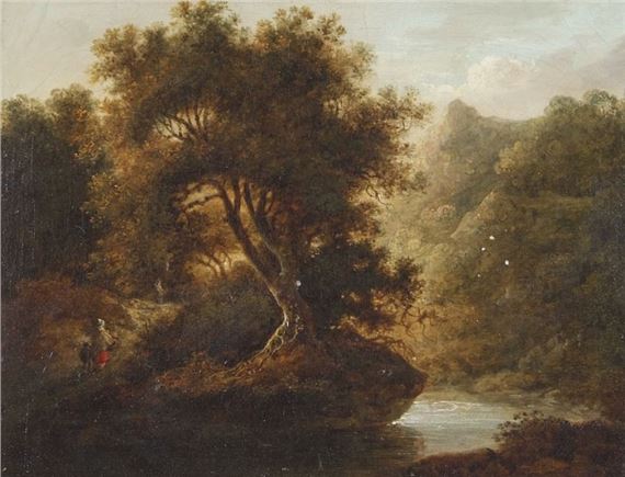 John Crome | Moonlit Norwich river landscape | MutualArt