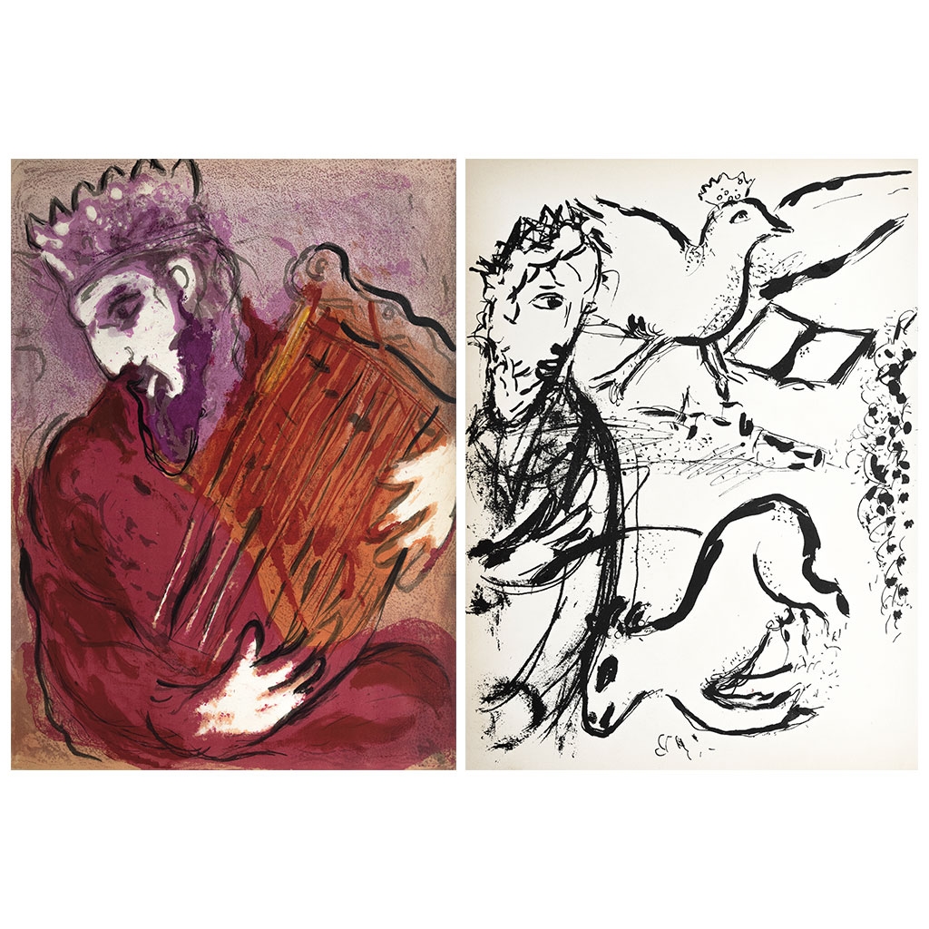 Marc Chagall | David and his Harp, de la carpeta Illustrations for The ...
