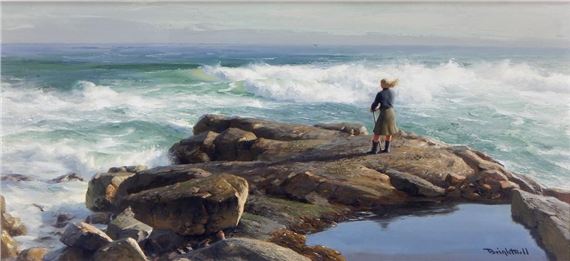 Walter Brightwell | Windblown Coastal Painting | MutualArt