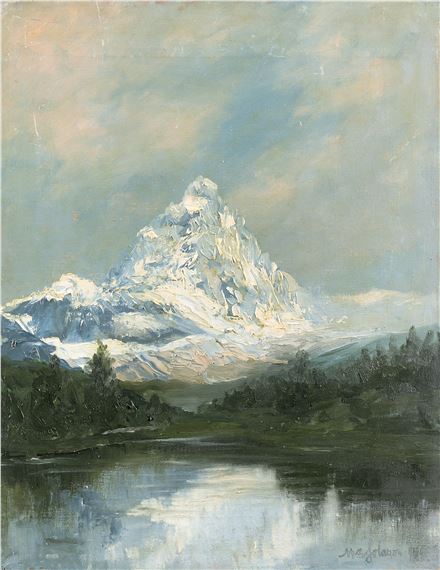 Umberto Amedeo Solaro | Il Cervino dal Lago azzurro (1940) | MutualArt