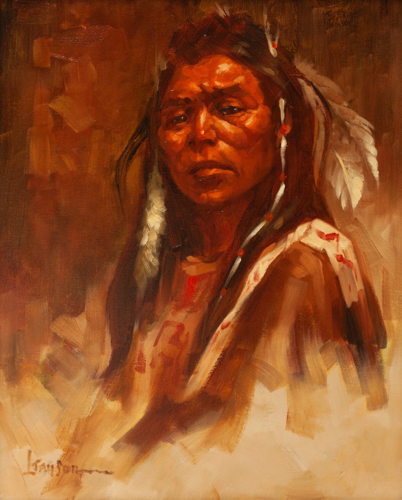 Lyle Tayson, Sr. | Pair of Indian Portraits | MutualArt