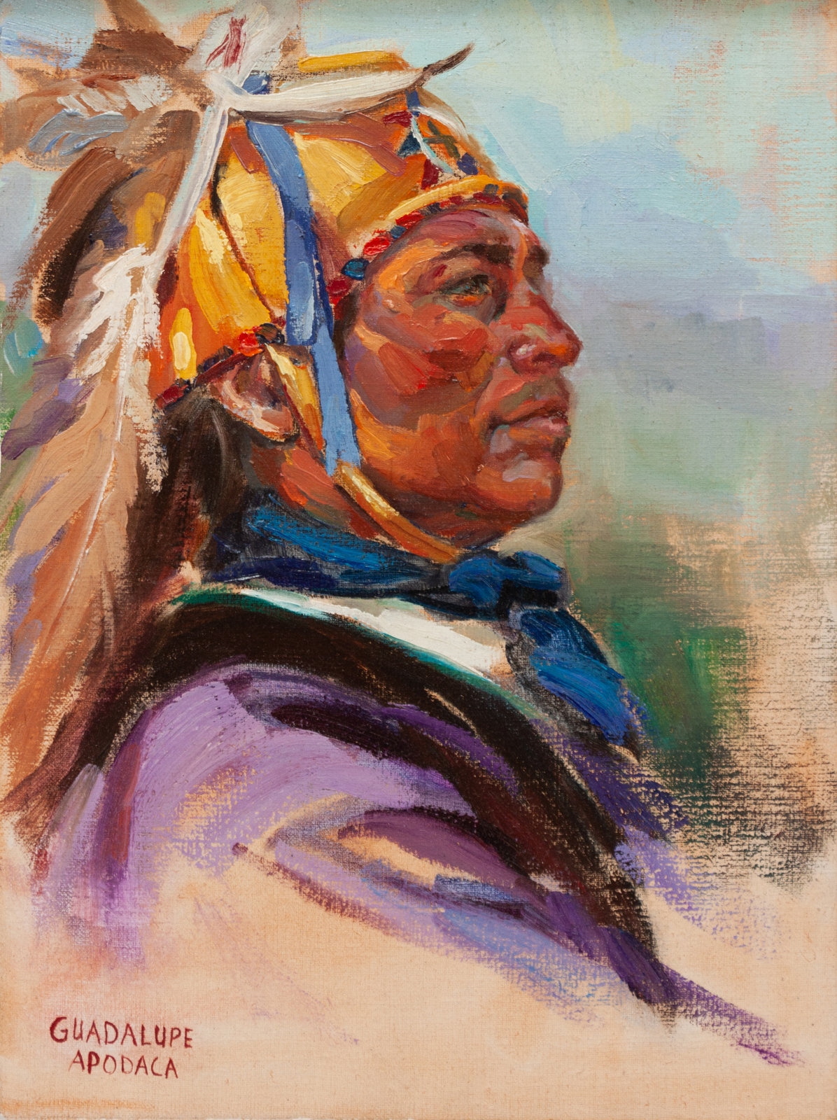 Guadalupe Apodaca | Apache War Bonnett | MutualArt