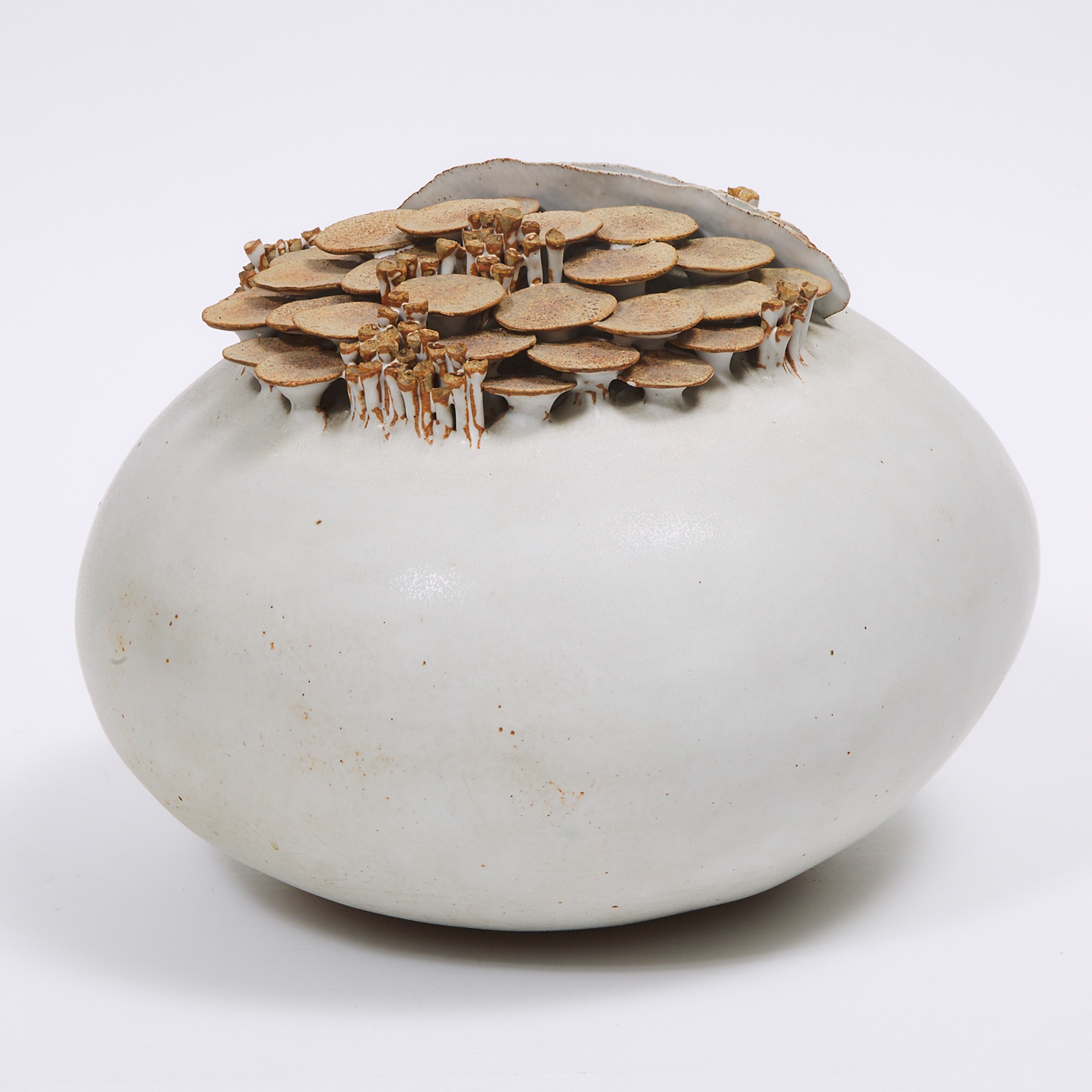 Jimmy Hong Louie | OVOID SPHERE WITH MUSHROOMS (1977) | MutualArt
