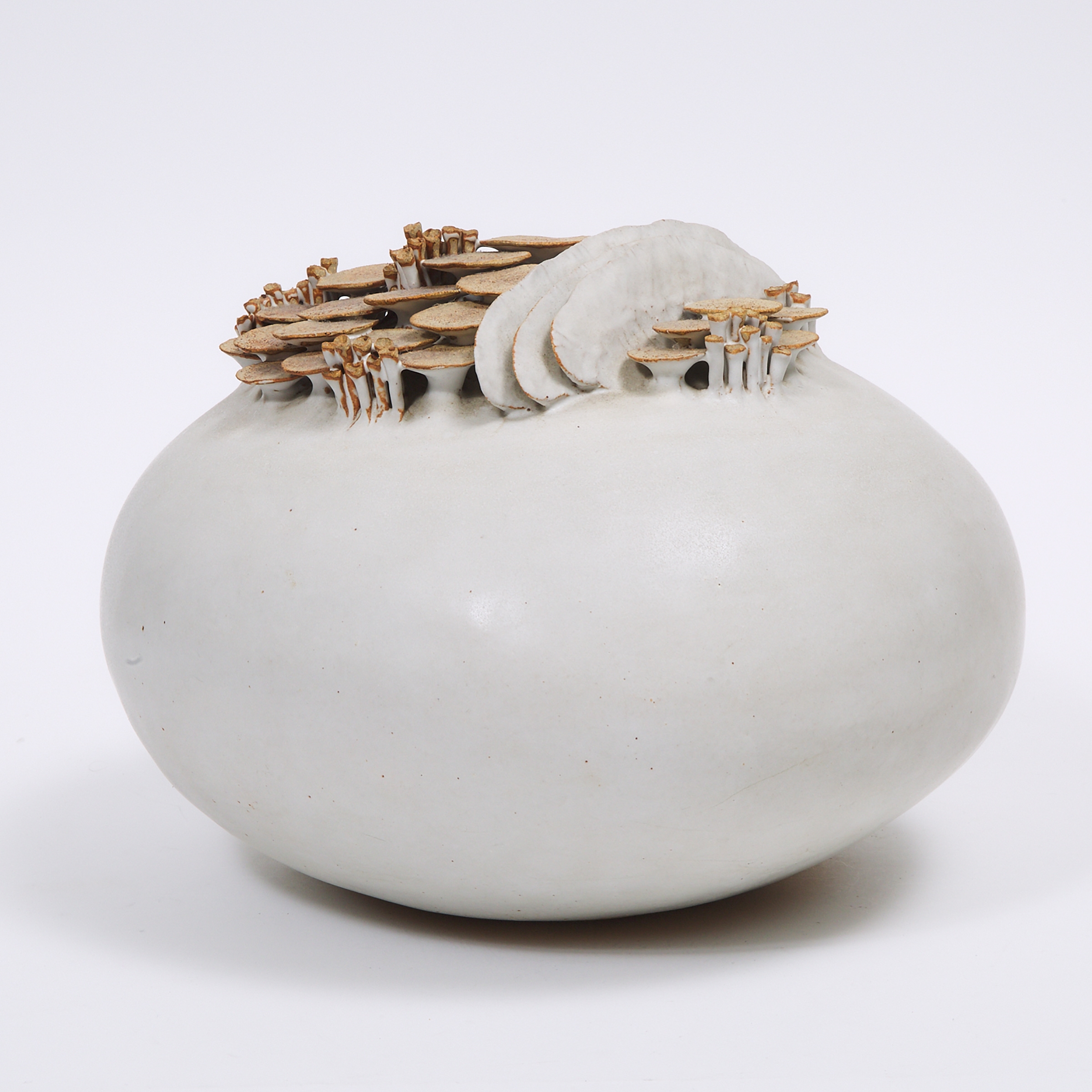 Jimmy Hong Louie | OVOID SPHERE WITH MUSHROOMS (1977) | MutualArt