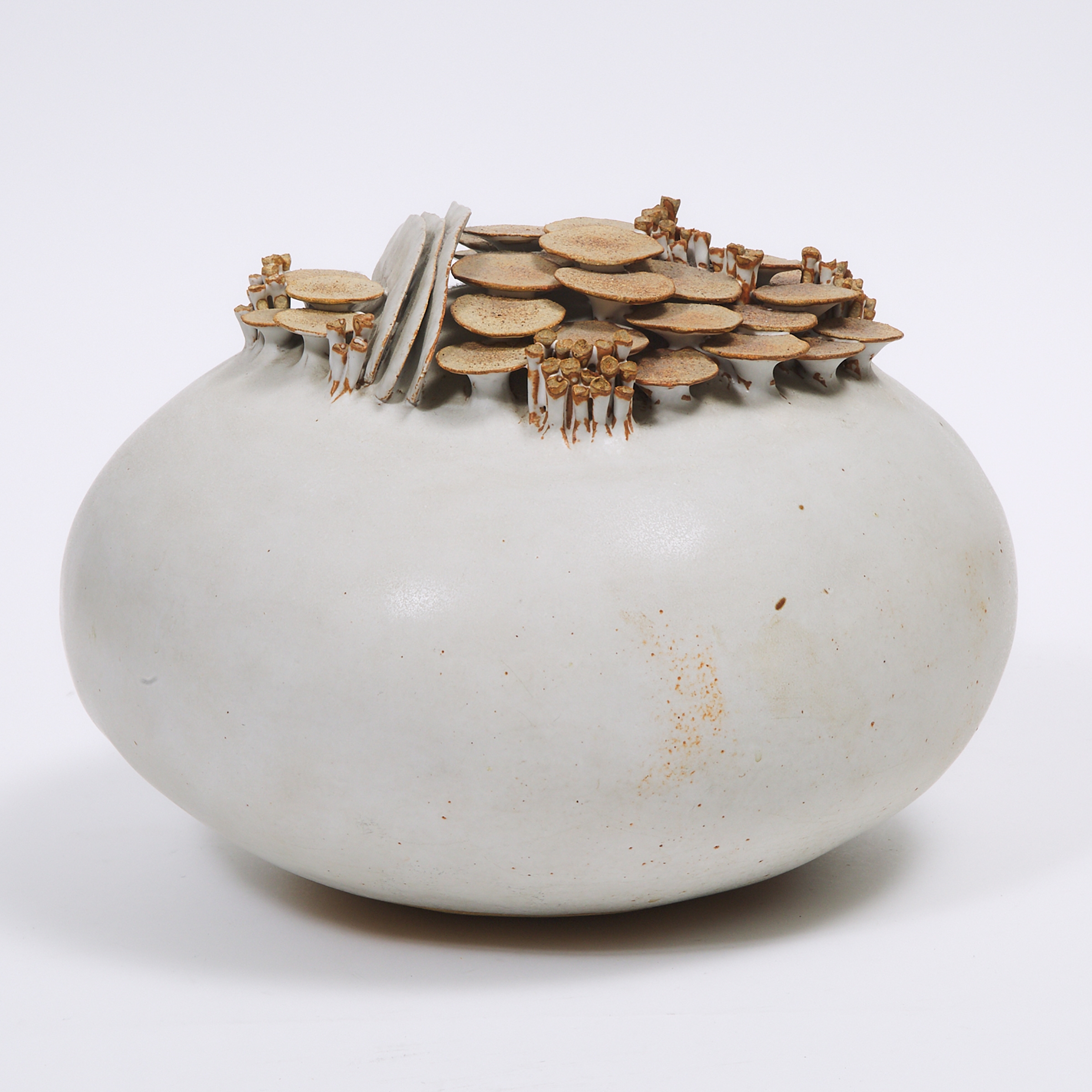 Jimmy Hong Louie | OVOID SPHERE WITH MUSHROOMS (1977) | MutualArt