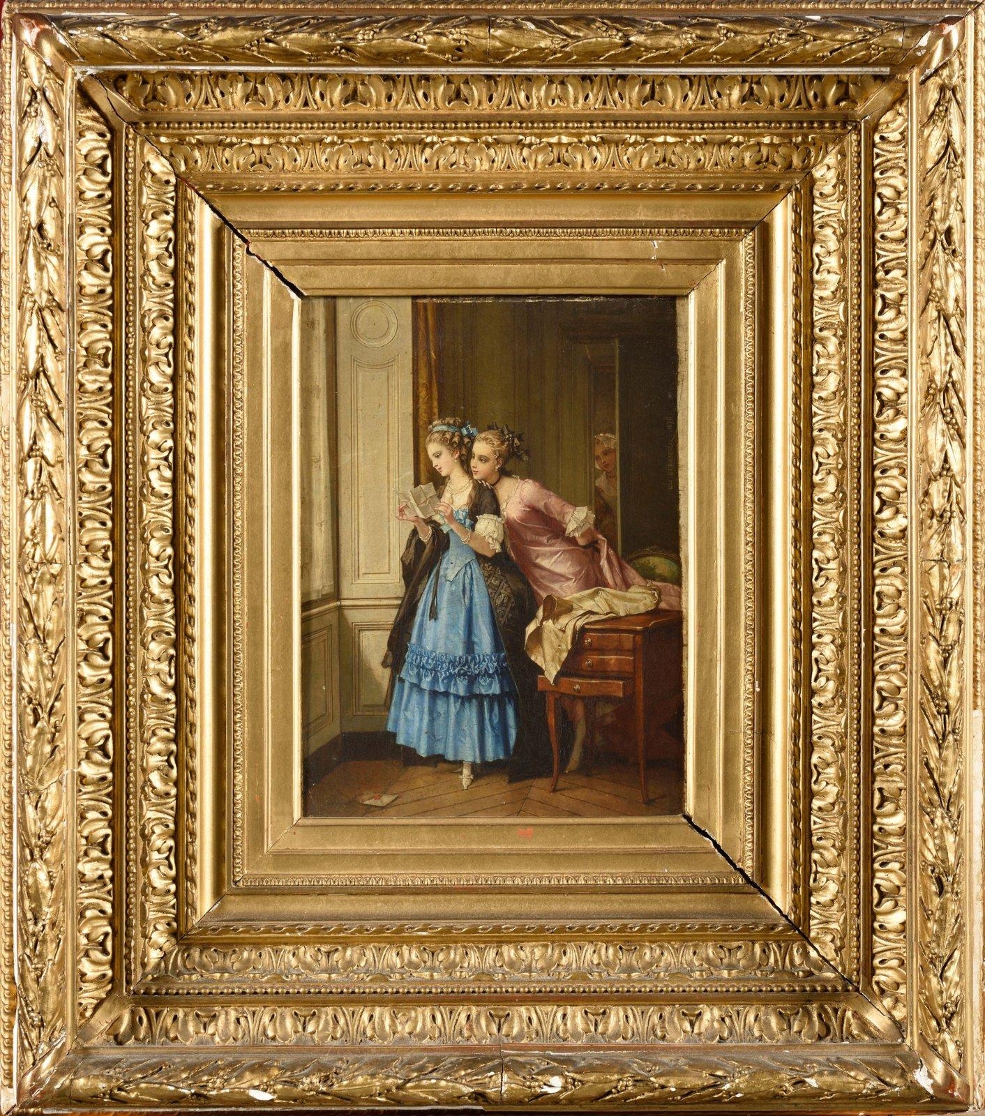 Jean Baptiste Antoine Emile Beranger | Arranging Flowers (1856) | MutualArt