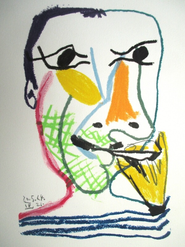 Pablo Picasso | Fumeur (1970) | MutualArt