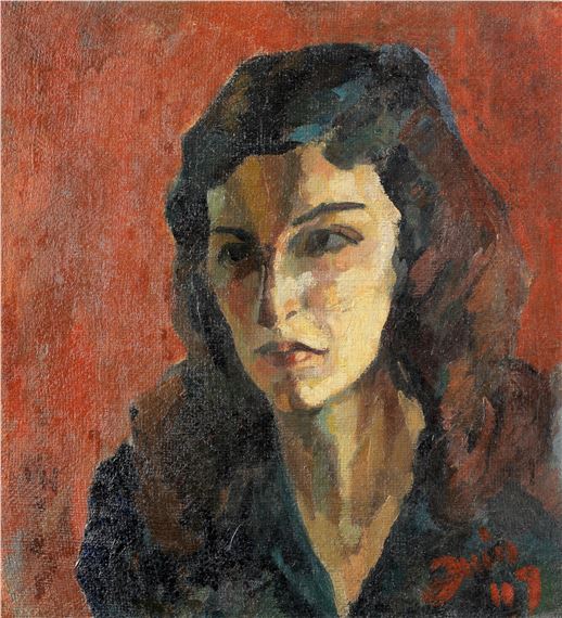 Shafic Abboud | Portrait of the Artist's Sister (1947) | MutualArt