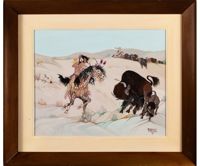 Frank Vigil | The Warrior Buffalo Hunt | MutualArt