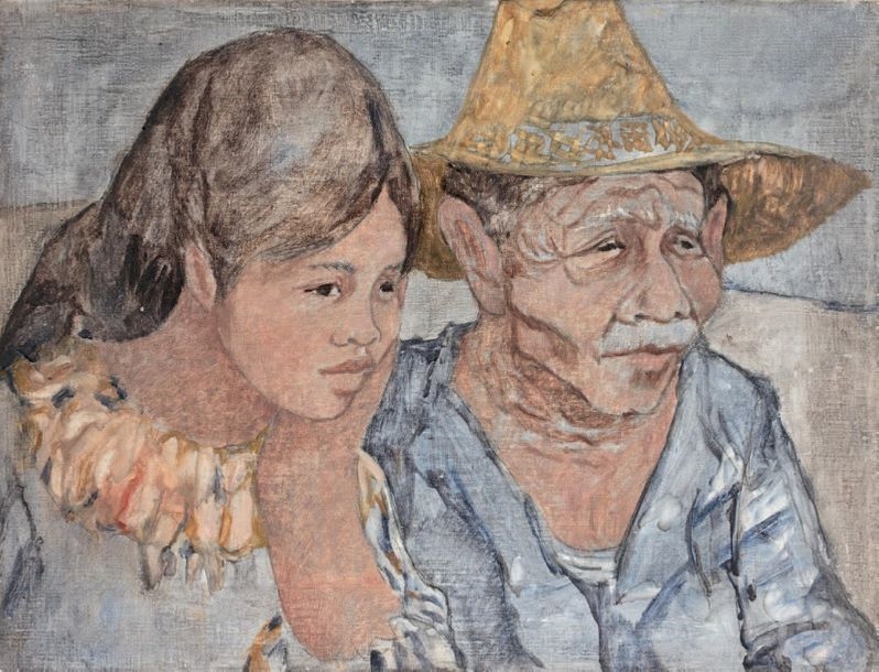 Jacques Boeri | Three works: Peasant and his dog in front of a snowy ...