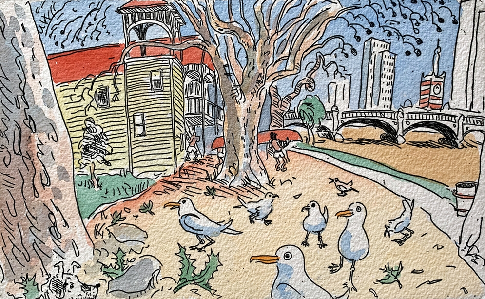 Peter Kingston | Monkey Business (1989) | MutualArt