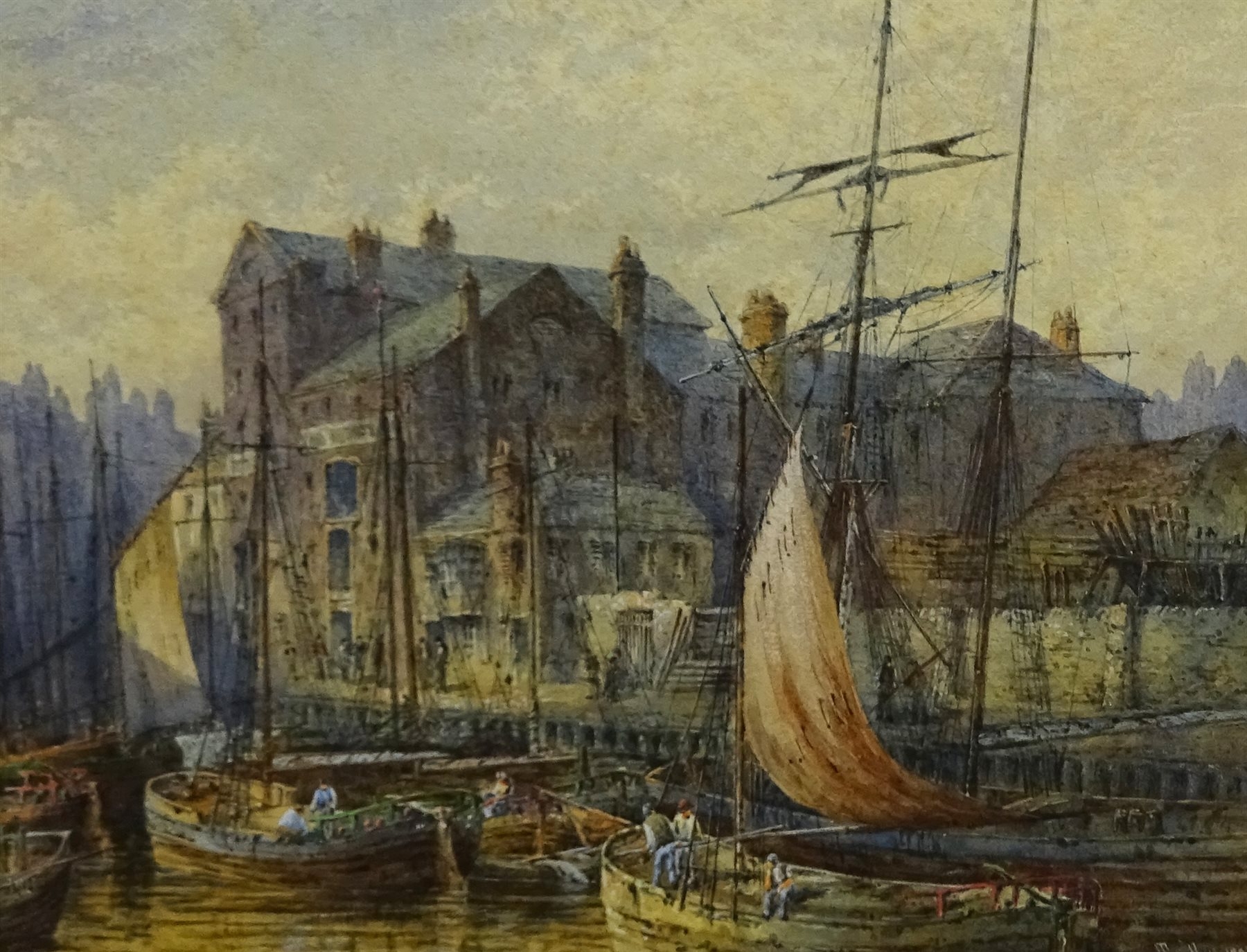 Thomas Dudley | Busy Hull Dock scene (1881) | MutualArt