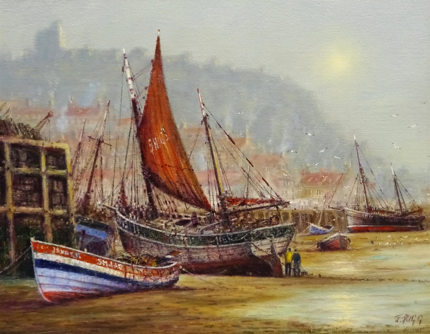 Jack Rigg | 'Yorkshire Yawl - Old Scarborough Harbour' | MutualArt