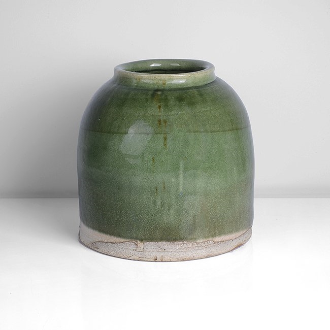 Ryoji Koie | Large Oribe Tsubo or Jar | MutualArt