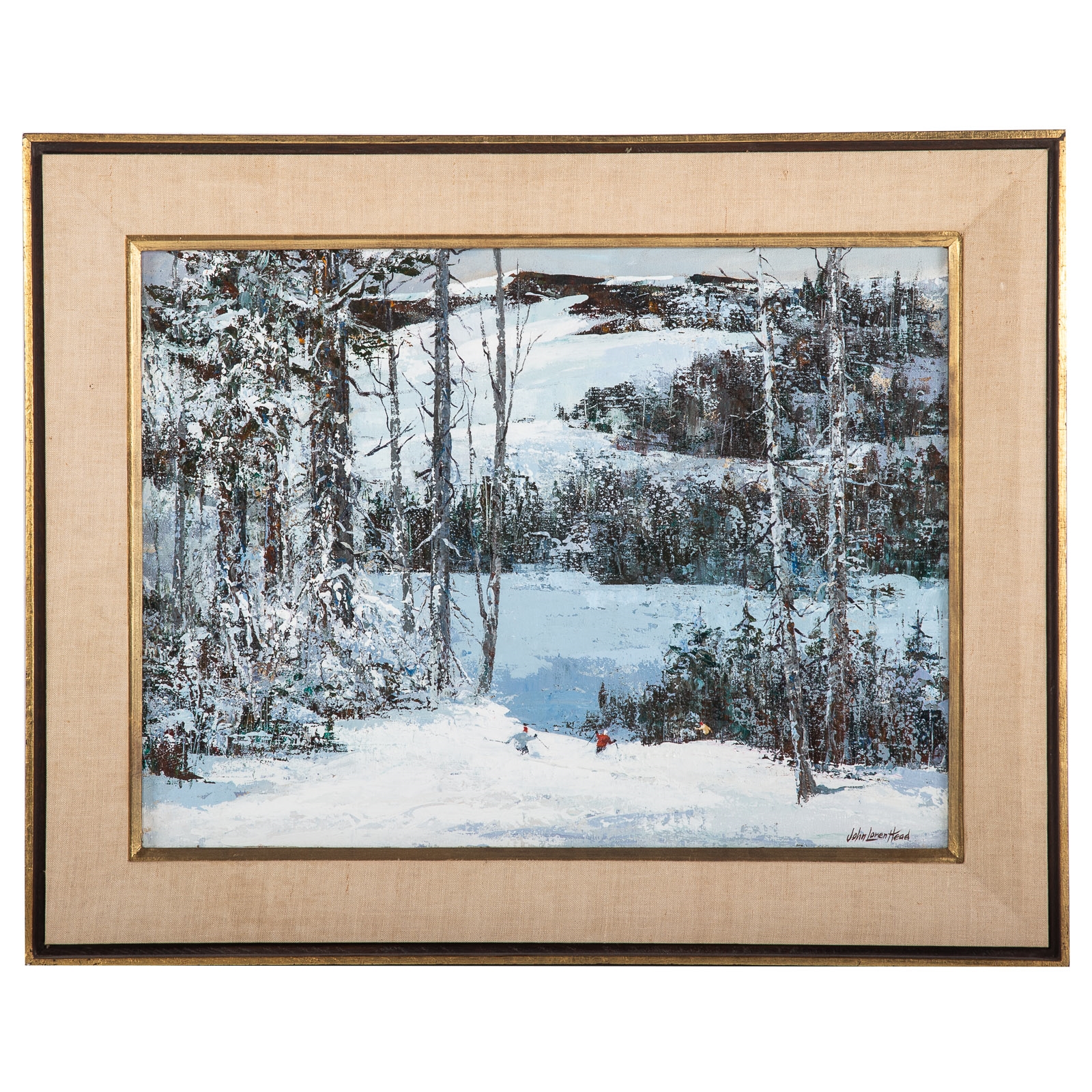 John Loren Head | Winter Scene with Skiers | MutualArt