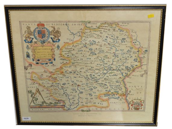 Christopher Saxton | Map of Hertfordshire, 1577 | MutualArt
