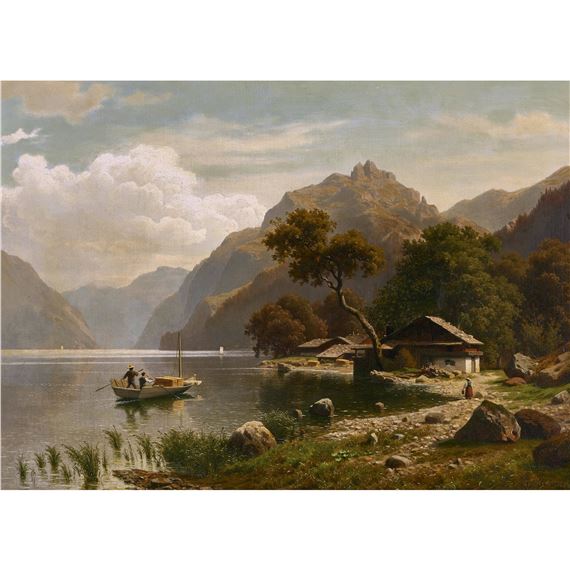 Joseph Jansen | Alpine View (1872) | MutualArt
