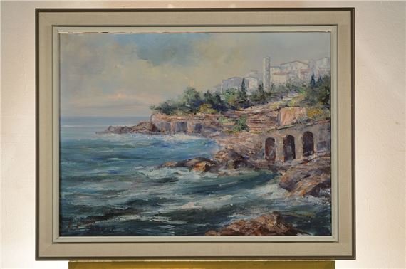 Karl Friedrich Thauer | Italian coastal landscape | MutualArt