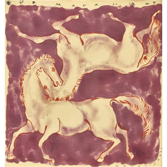 Hans Erni | Zwei Pferde (1949) | MutualArt