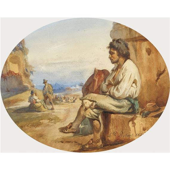 Louis-Leopold Robert | Wanderer bei der Rast (1831) | MutualArt