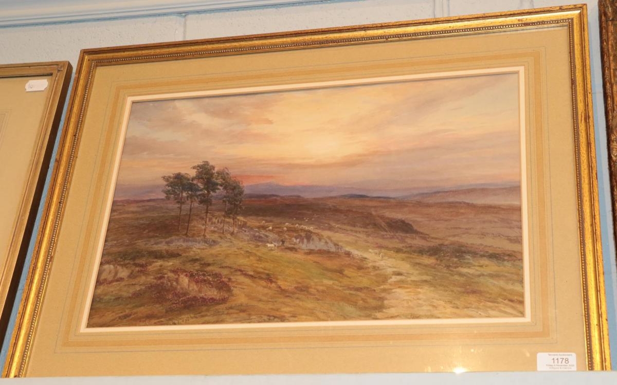 Arthur Henry Enock | Cattle in an extensive landscape with distant ...