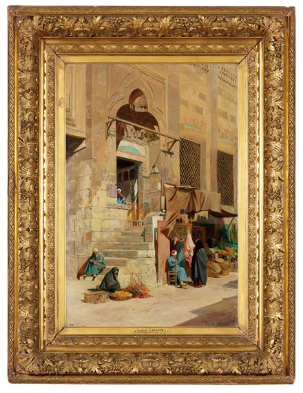 Eugène-Alexis Girardet | La Mosquée d’El Azar au Caire | MutualArt