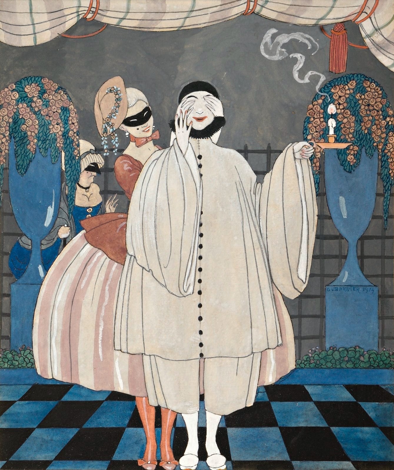 Georges Barbier | Bas-relief of Nijinsky holding a Greek vase from L ...