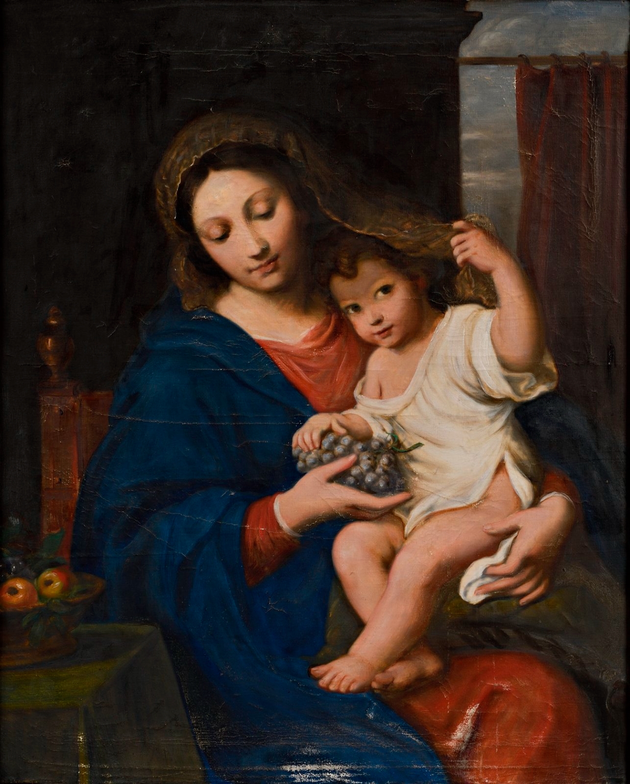 Pierre Mignard | The Virgin with a bunch of grapes | MutualArt