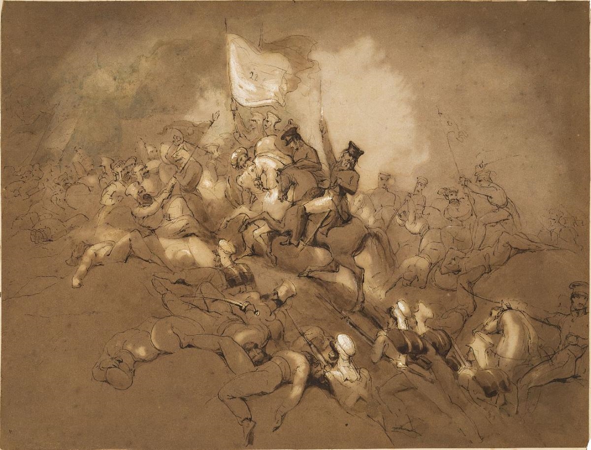 Edward Armitage | Sir Charles Napier at the Battle of Miani (Meeanee ...