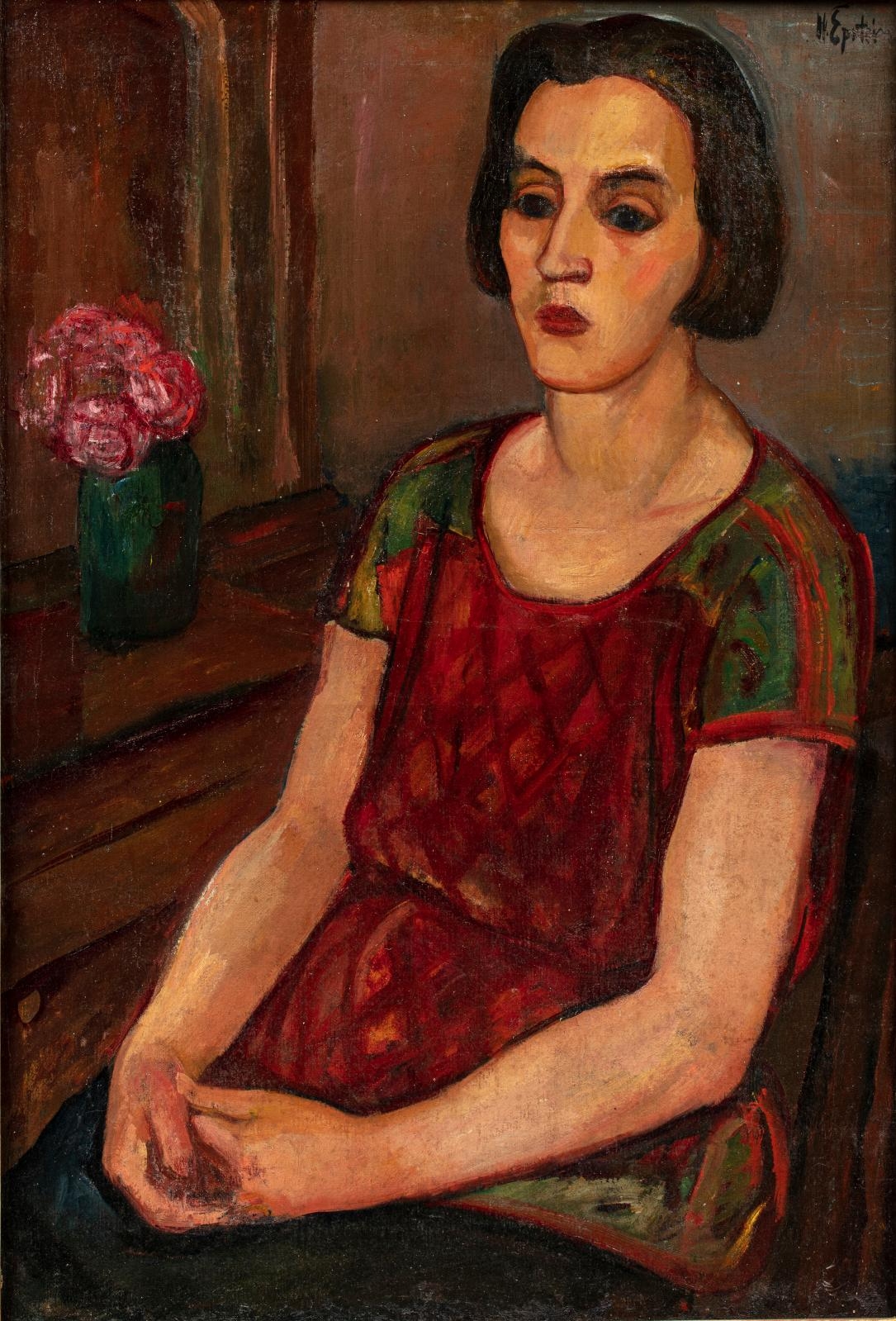 Henri Epstein | Portrait de femme assise | MutualArt