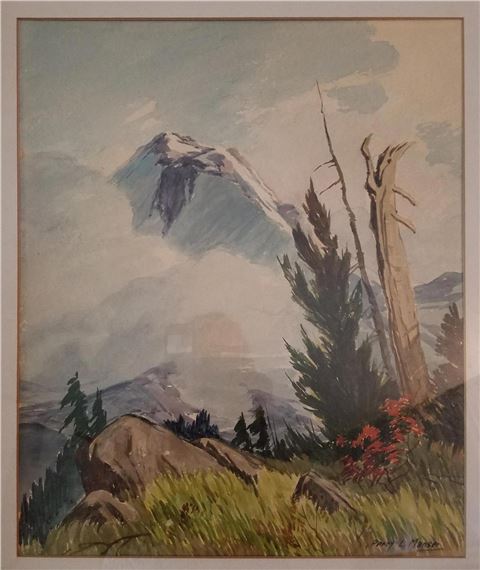 Percy L. Manser | Mt Hood from Lava Beds | MutualArt