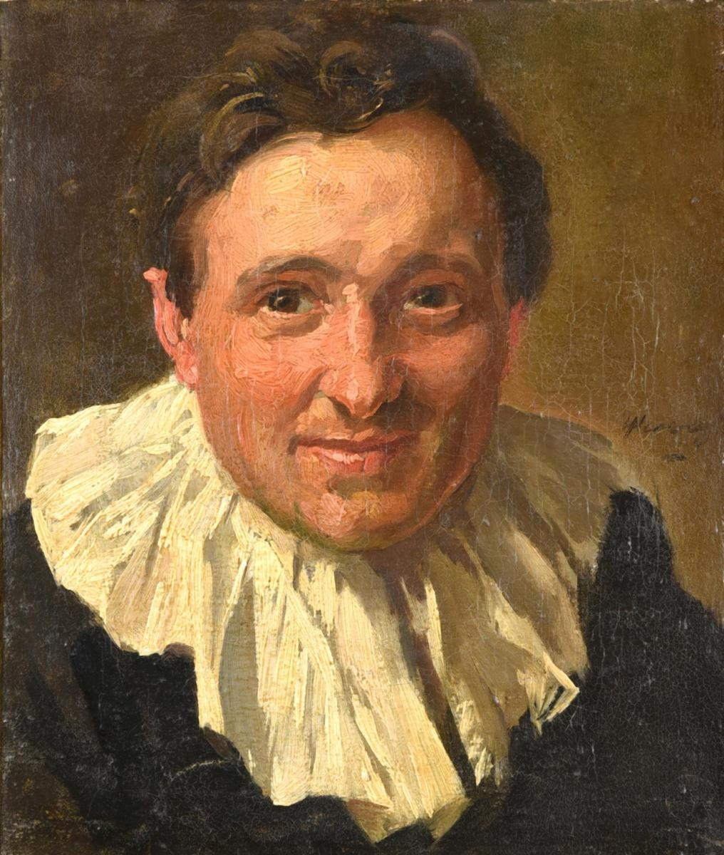 Herbert Johnson Harvey | Portrait of a young girl, bust-length, in a ...