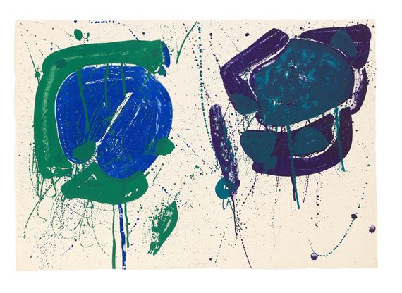 Sam Francis | Bright Jade Ghost, Variant (SF-28) (1963) | MutualArt